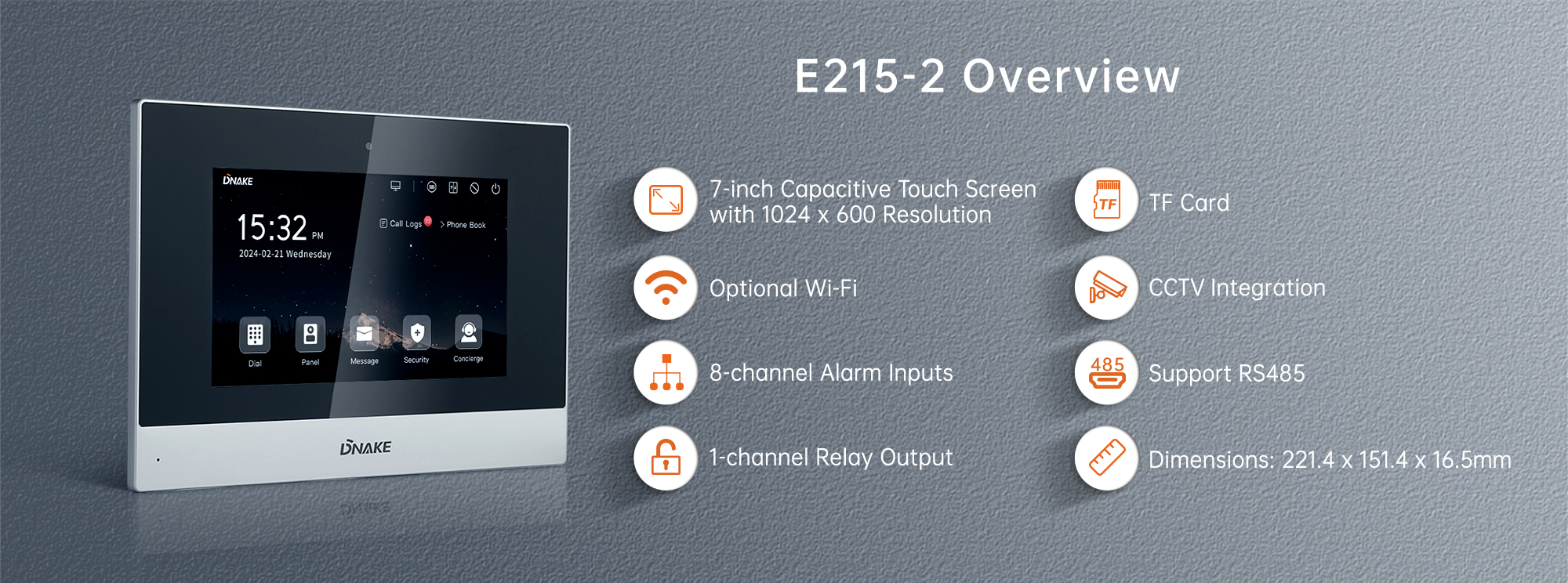 2-wire 7” Indoor Monitor Manufacturer and Supplier | Dnake